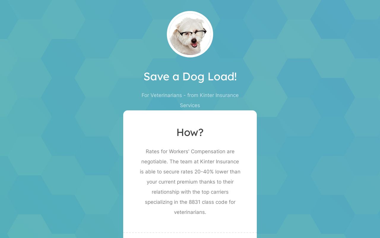 Save a Dog Load - by Kinter Insurance